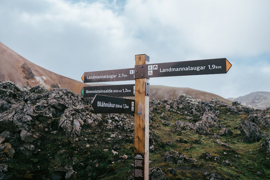 Colourful rhyolite mountains at Landmannalaugar Iceland