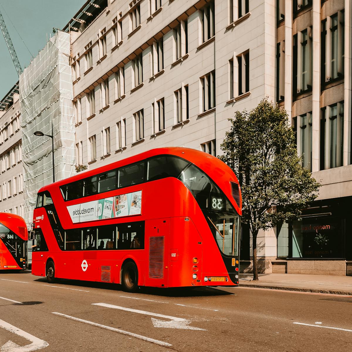 London red phone box with a double-decker bus in the background