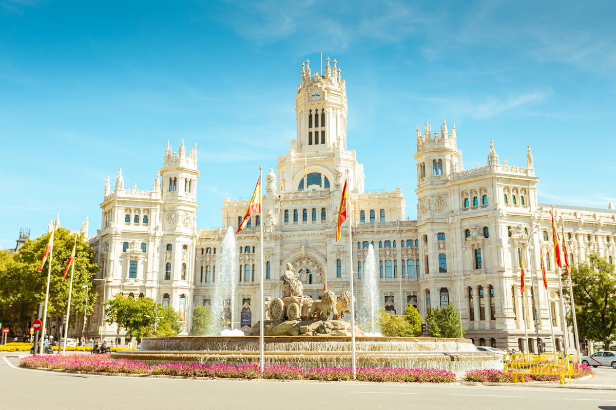 Plaza de Cibeles landmark in central Madrid Spain