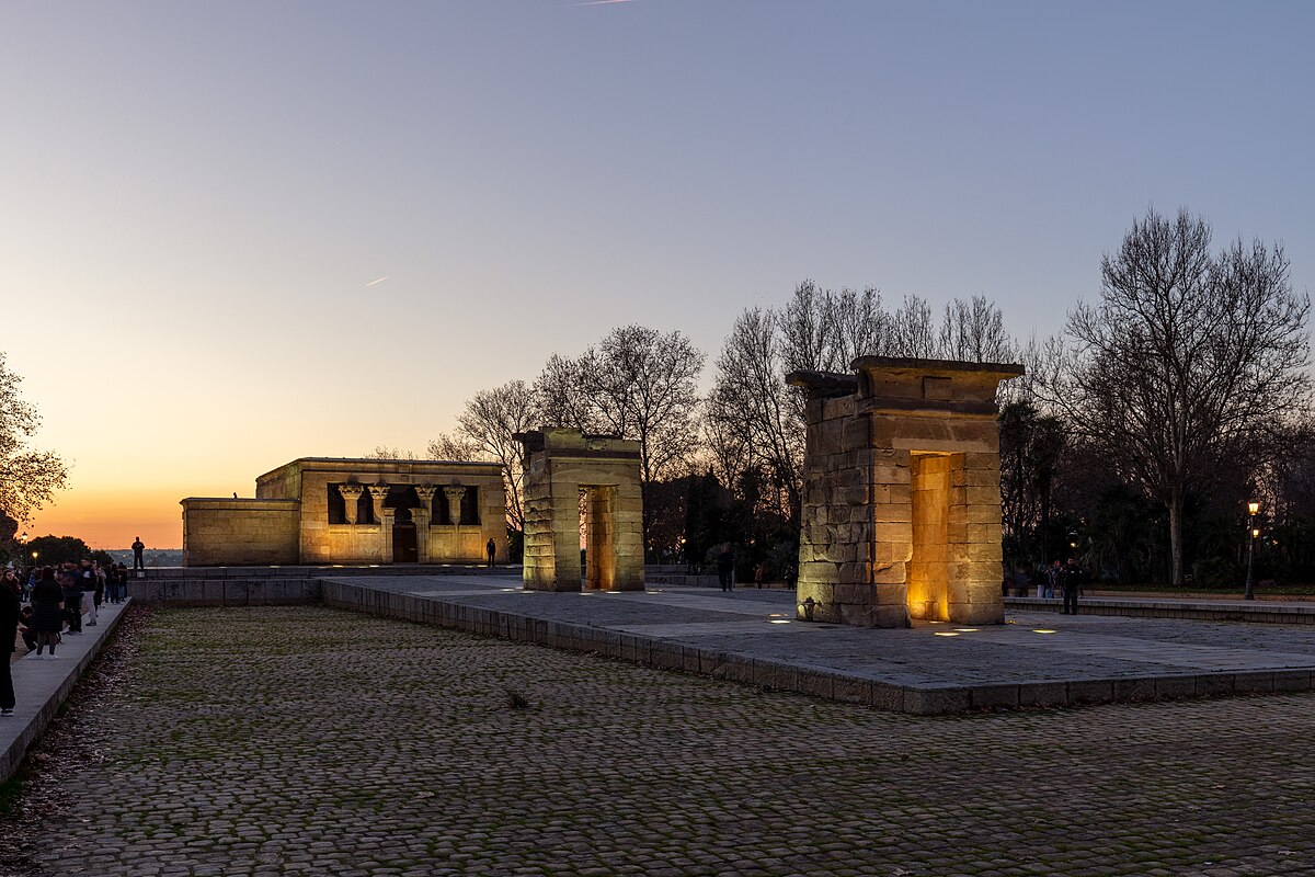 Temple of Debod Madrid at sunset HDR photograph