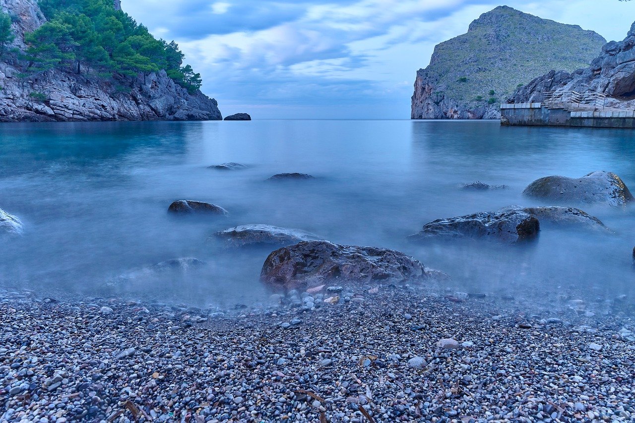 Turquoise bay on Mallorca's east coast near Porto Cristo