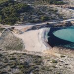 Rocky Mallorca coastline seen from above with turquoise Mediterranean waters