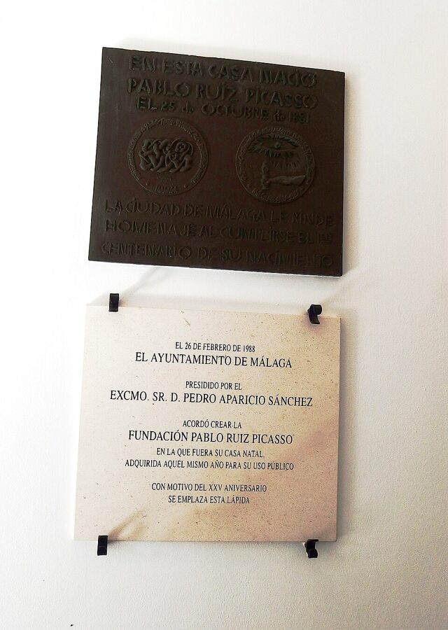 Exhibition room inside the Museo Casa Natal de Picasso birthplace museum in Malaga