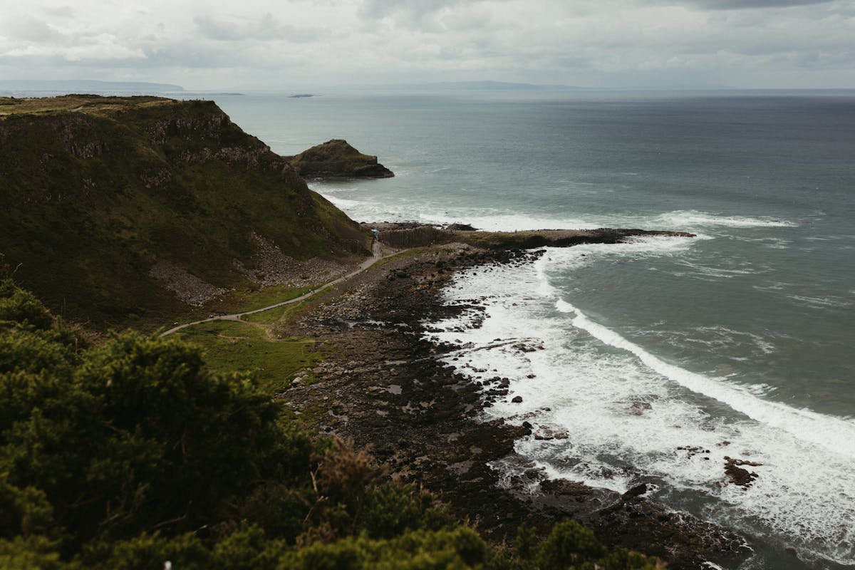 Stunning cliffs and rocky outcrops along the Northern Ireland coastline