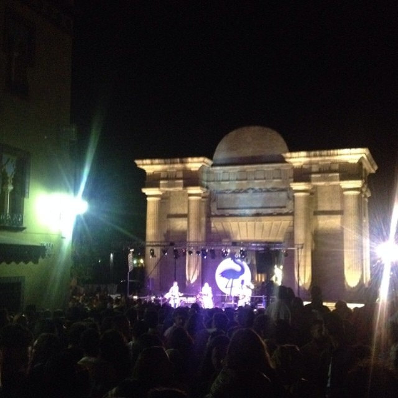 Crowds watching flamenco at the Noche Blanca del Flamenco festival in Cordoba