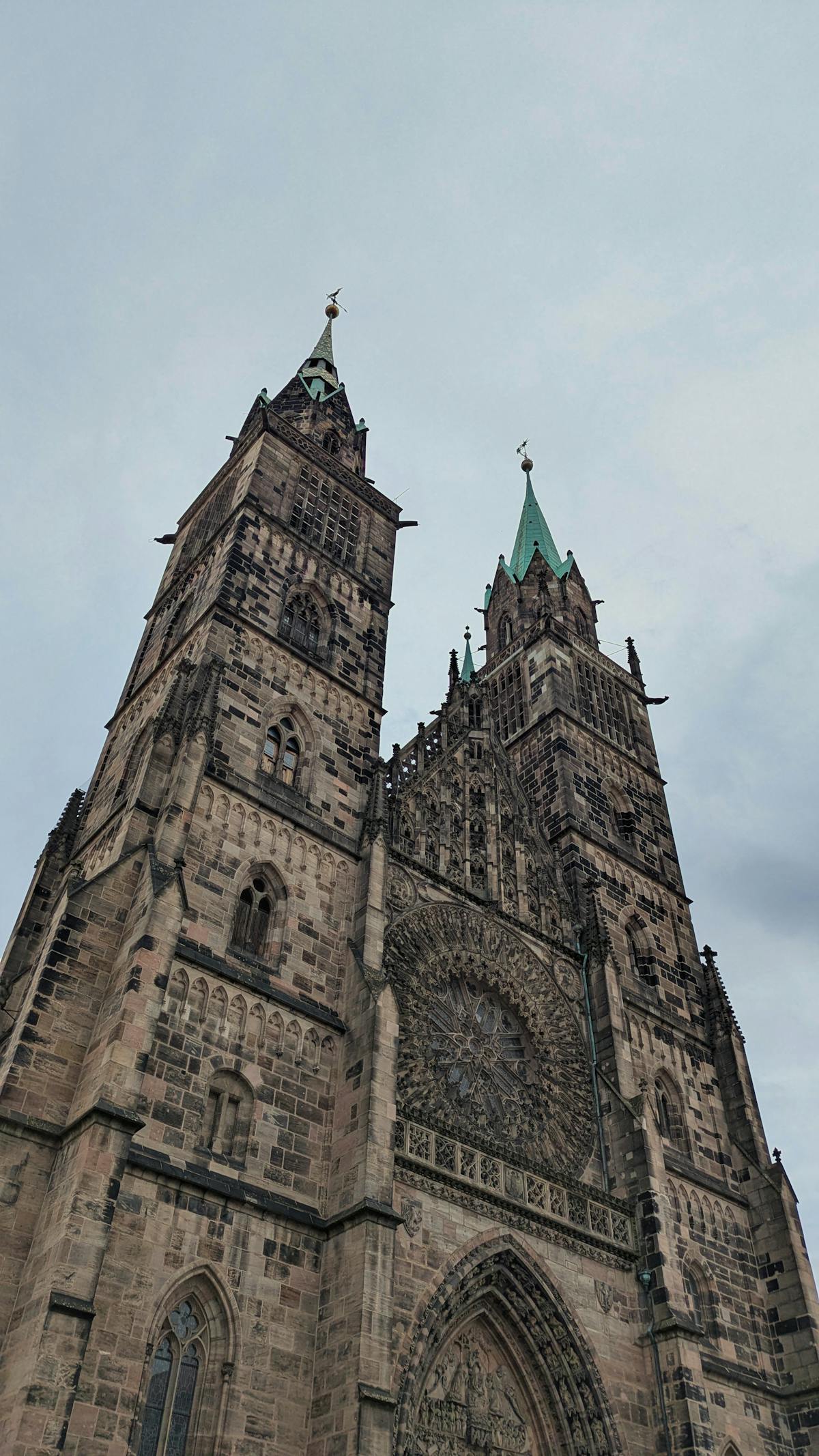 Stunning view of St. Lorenz Church showcasing Gothic architecture in Nuremberg Germany