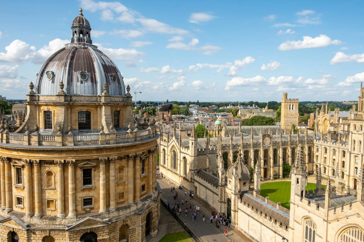 Bodleian Library at Oxford University on a sunny day