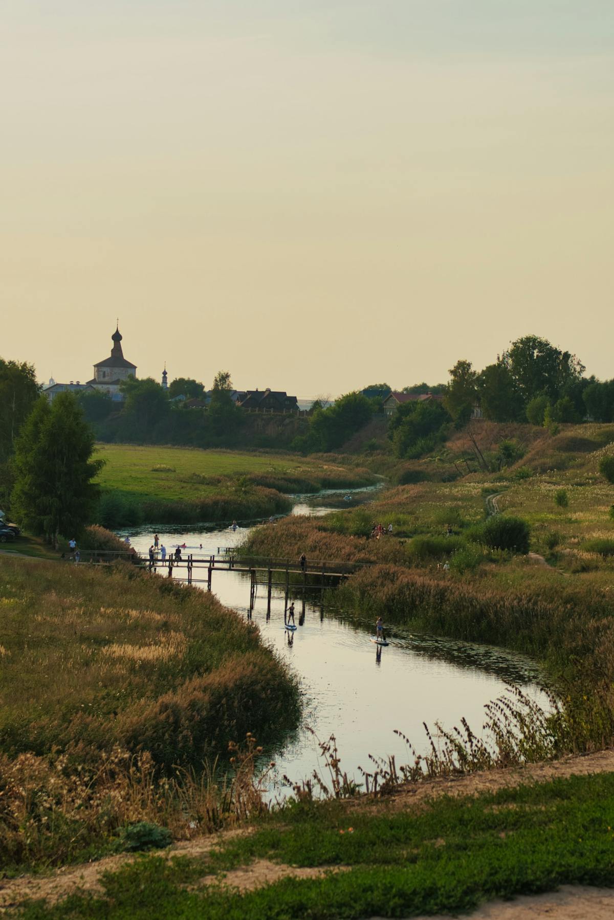 Panoramic view of Dresden along the Elbe river