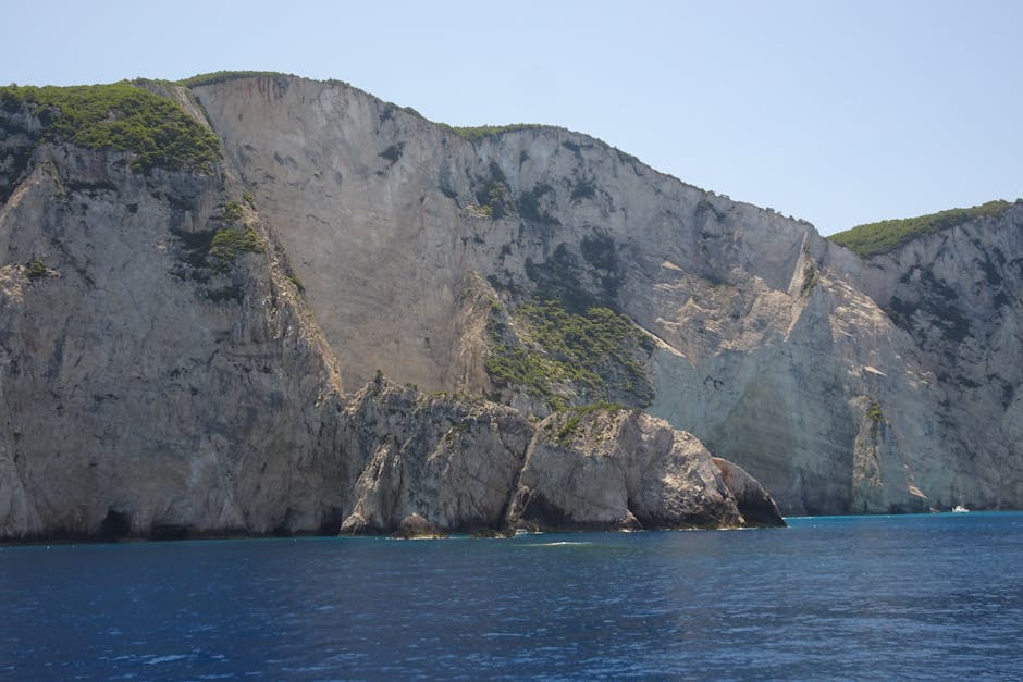 Majestic Zakynthos cliffs overlooking the azure sea