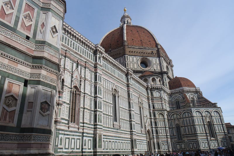 Majestic Florence Cathedral facade showing Renaissance architectural details