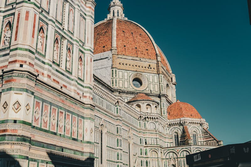 The exterior of Florence Cathedral Santa Maria del Fiore with Brunelleschis dome