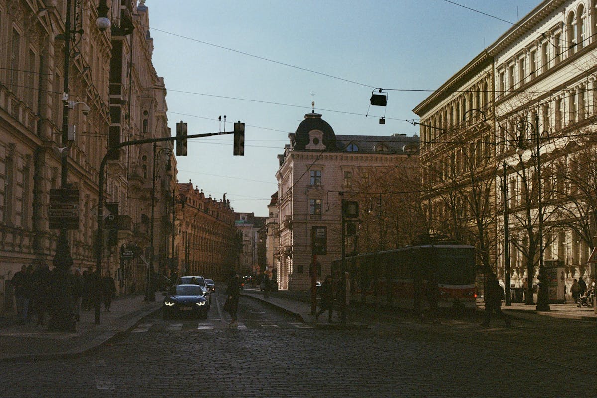 Street view of Prague Old Town showing historic architecture and city atmosphere