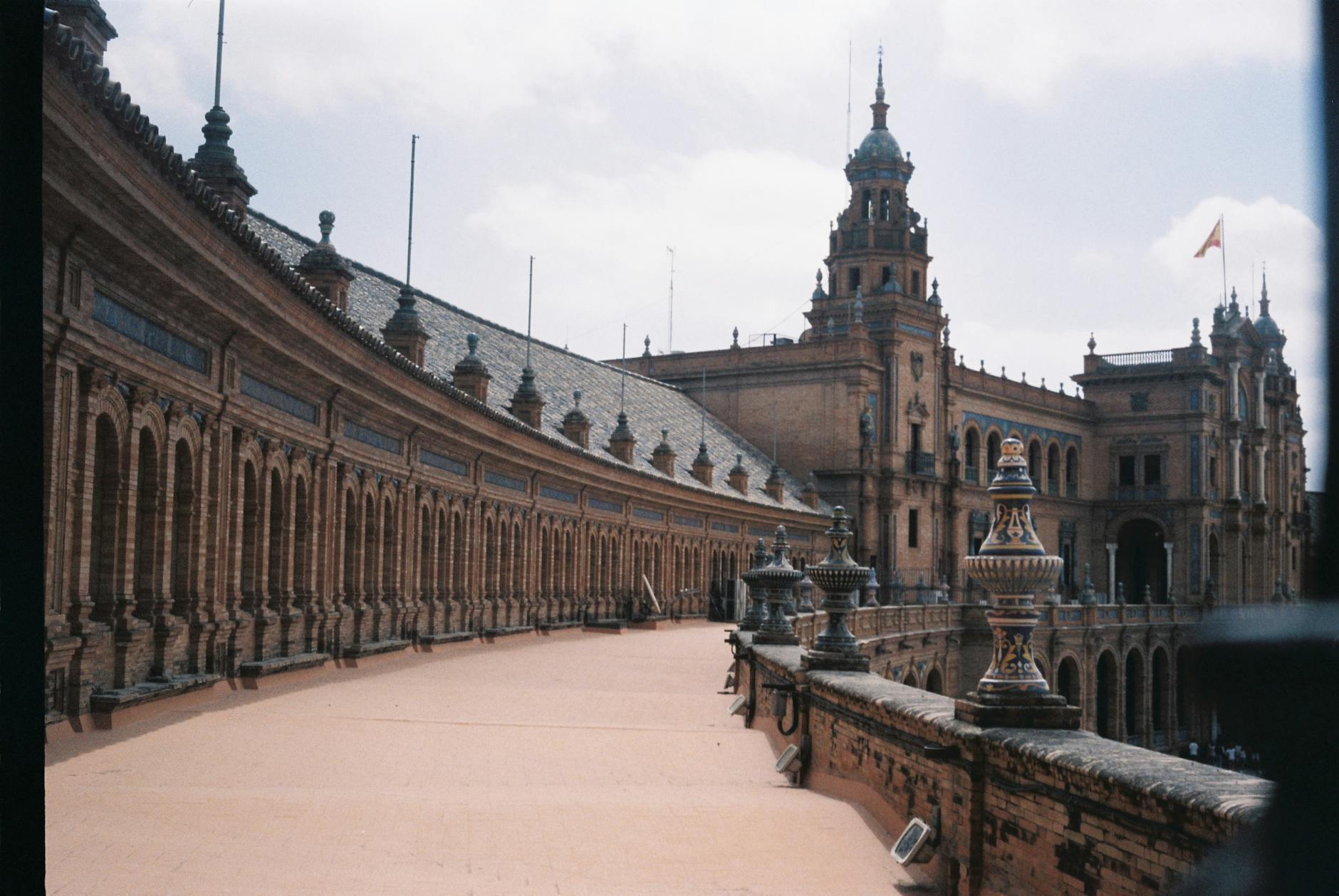 Plaza de Espana architecture in Seville Spain