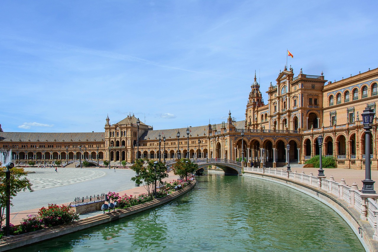 Plaza de Espana in Seville with ornate architecture