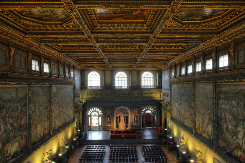 The Salone dei Cinquecento grand hall inside Palazzo Vecchio