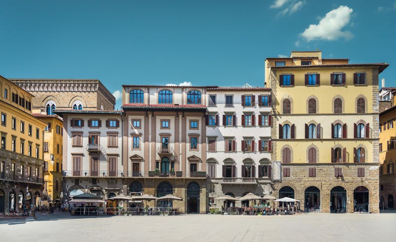 Historic townhouses in Piazza della Signoria