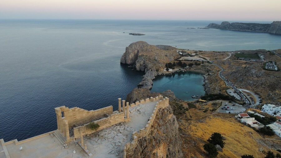 Ancient fortress overlooking a stunning sea