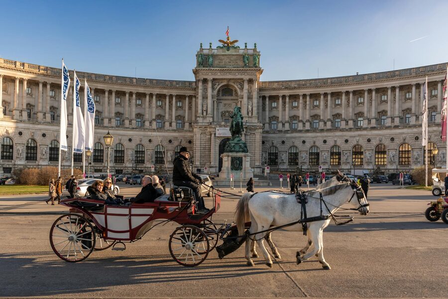 Michaelerplatz Vienna morning