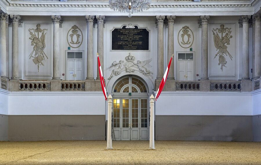 Architectural detail of the Winter Riding School arena