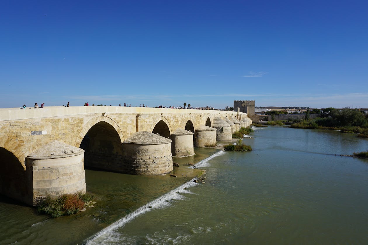 The ancient Roman Bridge crossing the Guadalquivir River in Cordoba