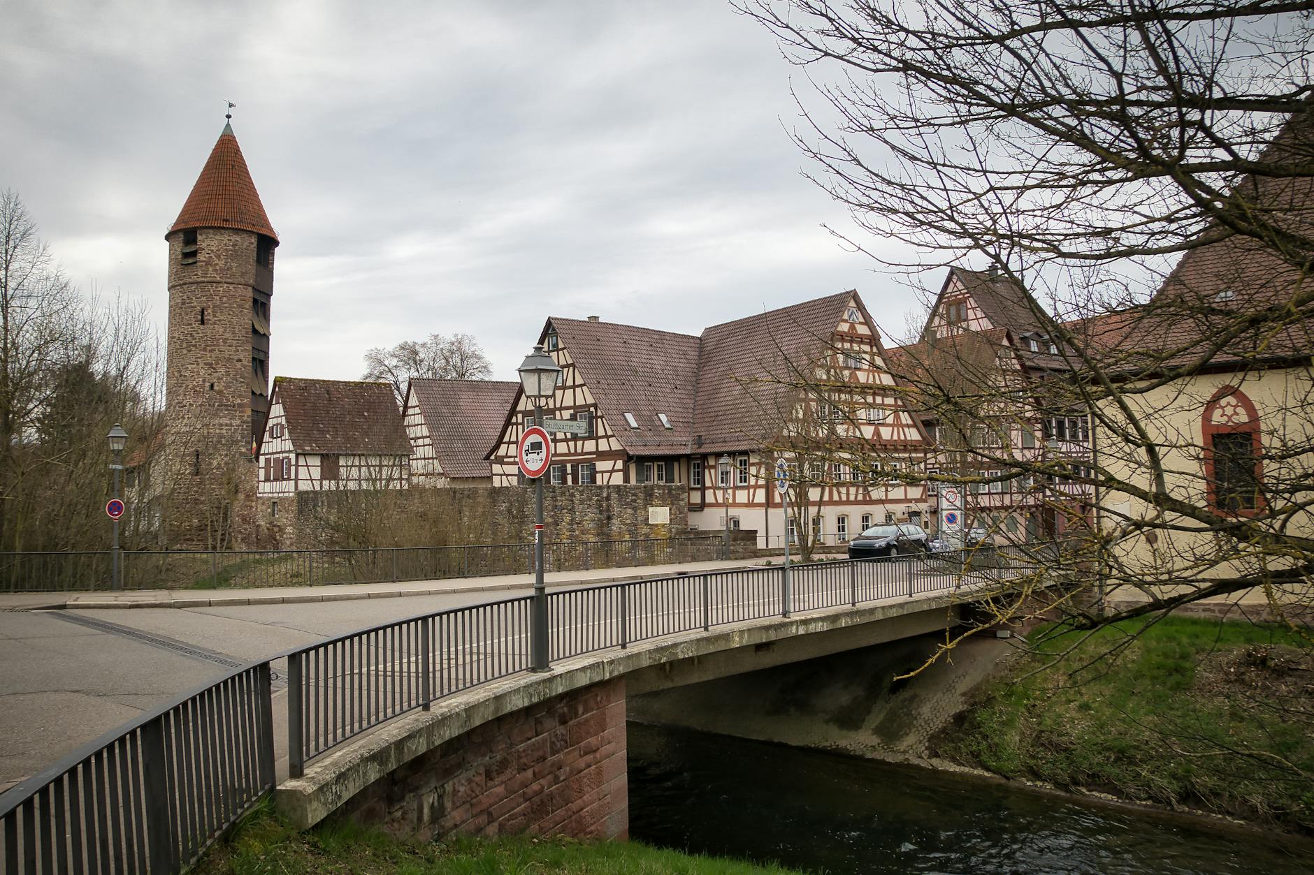 Medieval architecture and streets in a German town