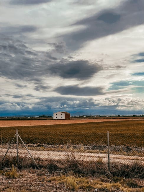 Rural countryside landscape with rolling fields near Madrid