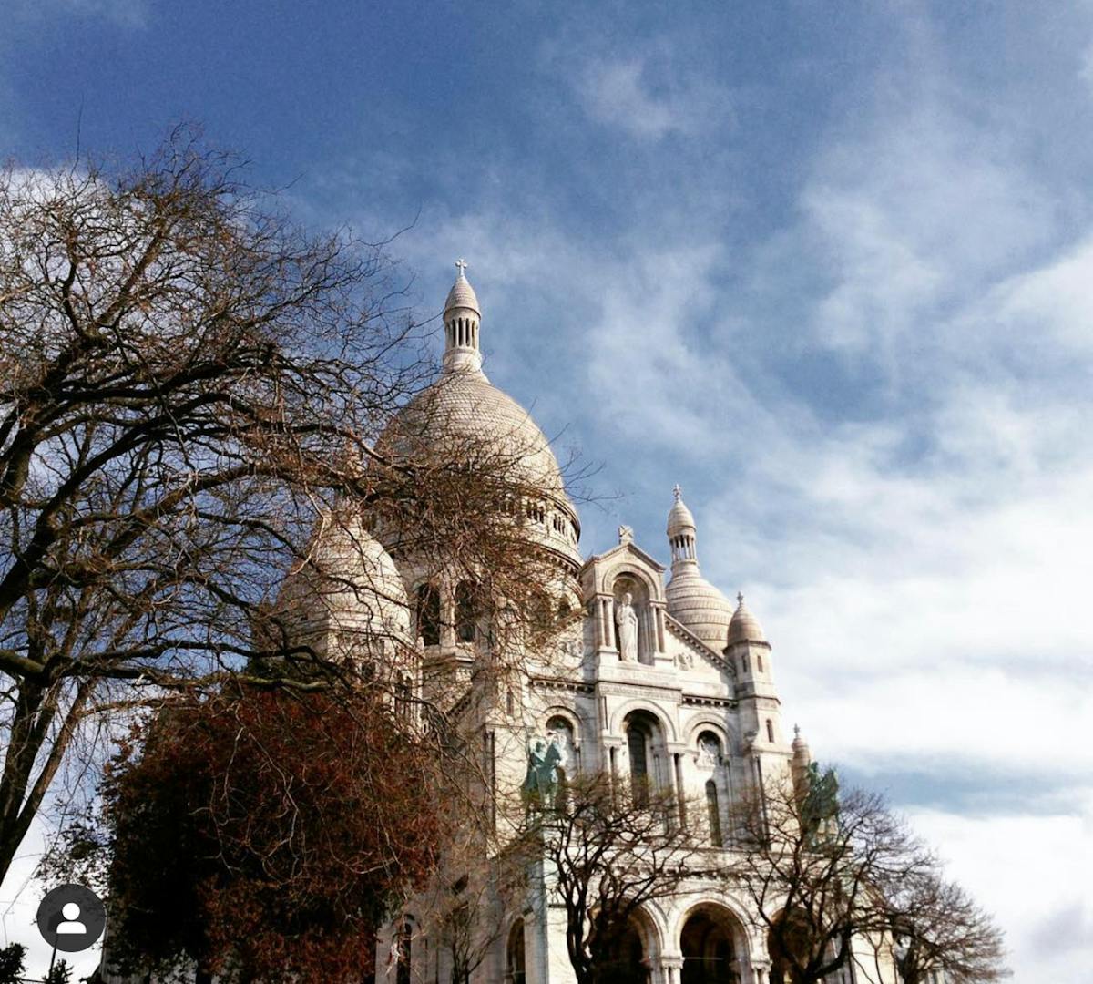 The Sacre-Coeur Basilica rising above Montmartre in Paris