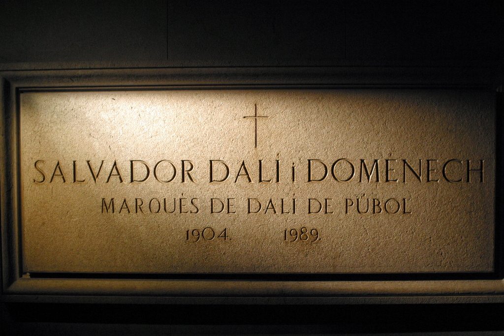 The crypt of Salvador Dali inside the Theatre-Museum in Figueres