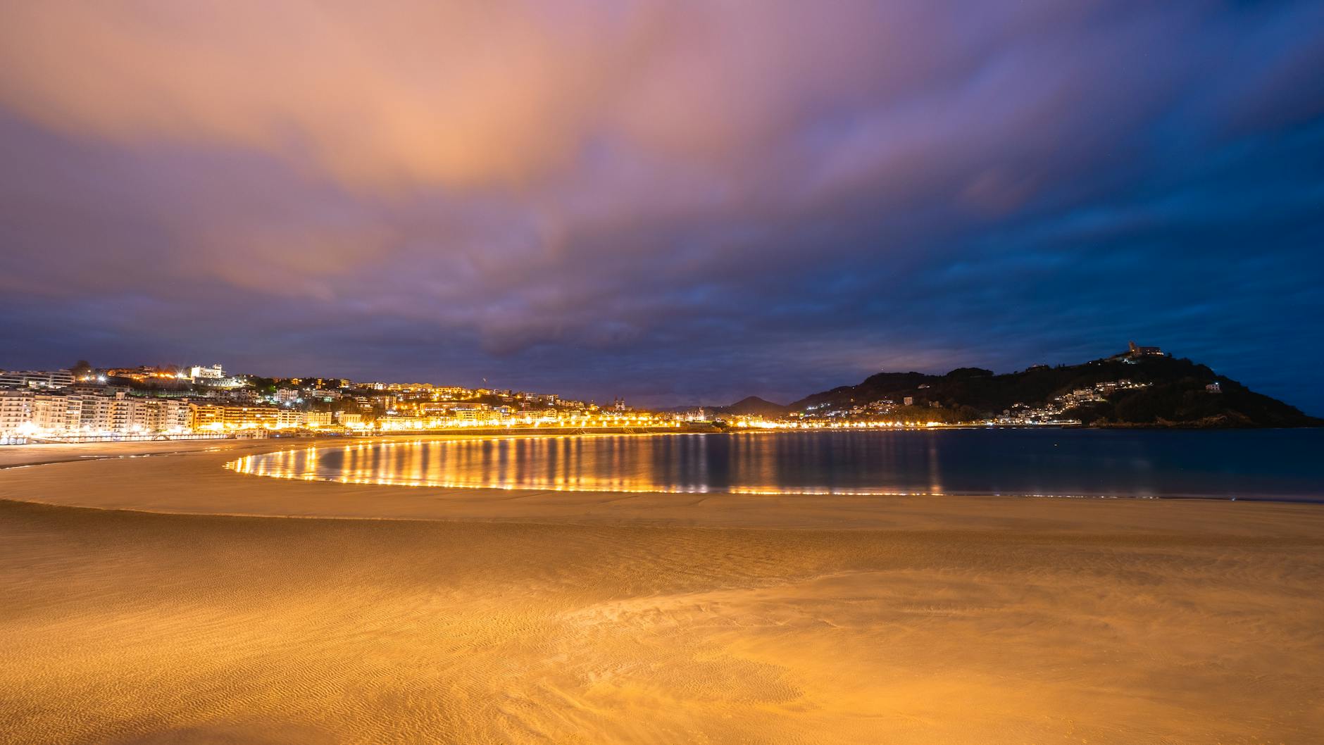 San Sebastian Coastline Sunset View