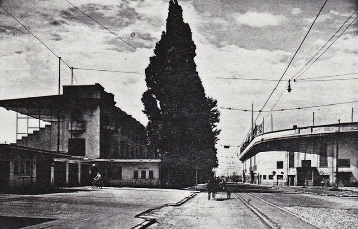 Historic photograph of San Siro Stadium and hippodrome from the 1920s