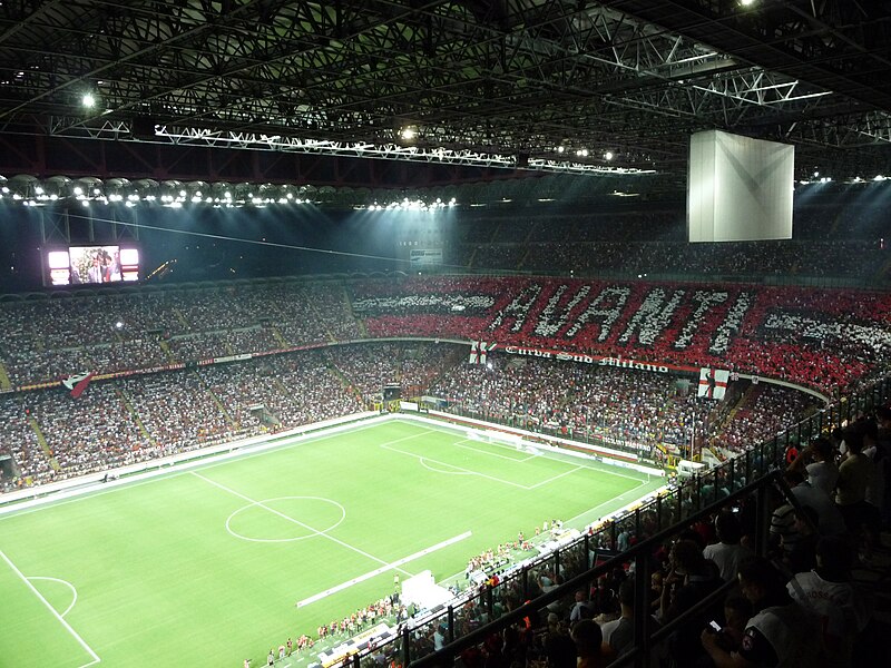 San Siro Stadium packed during Milan derby