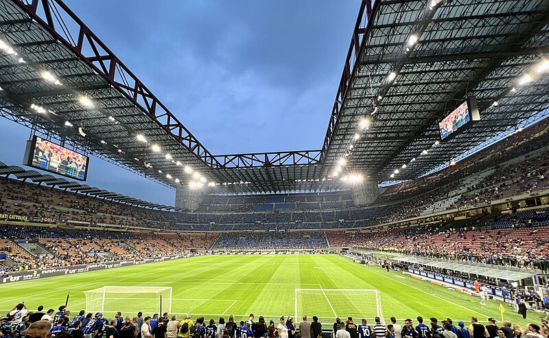 Exterior view of San Siro Stadium Milan