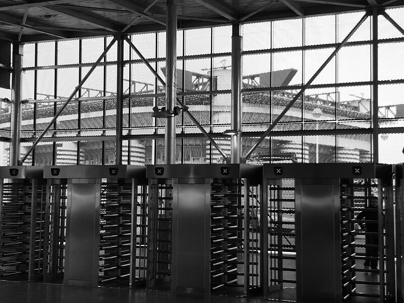 View of San Siro Stadium from nearby metro station