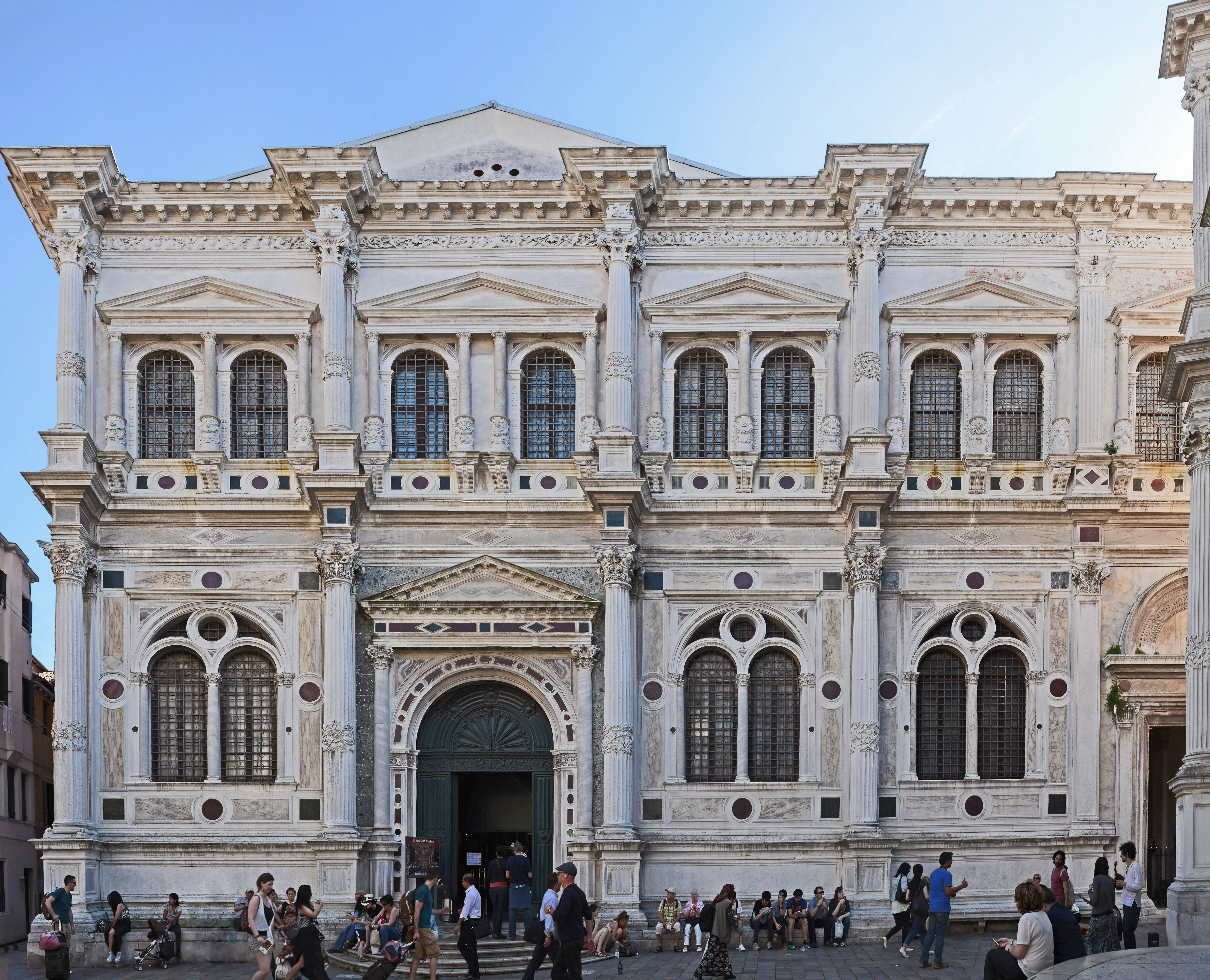 Renaissance facade of Scuola Grande di San Rocco in Venice