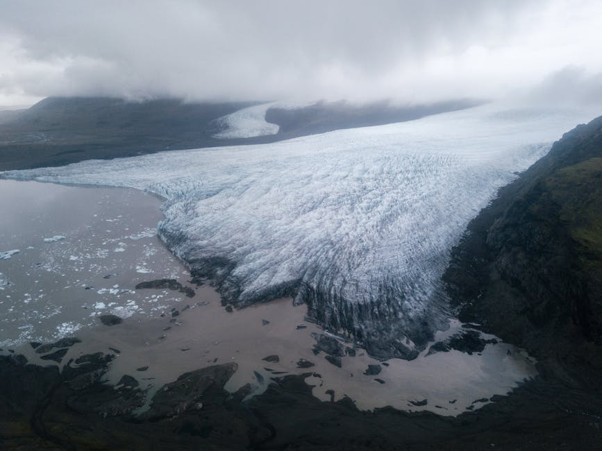 Glacier landscape in southern Iceland
