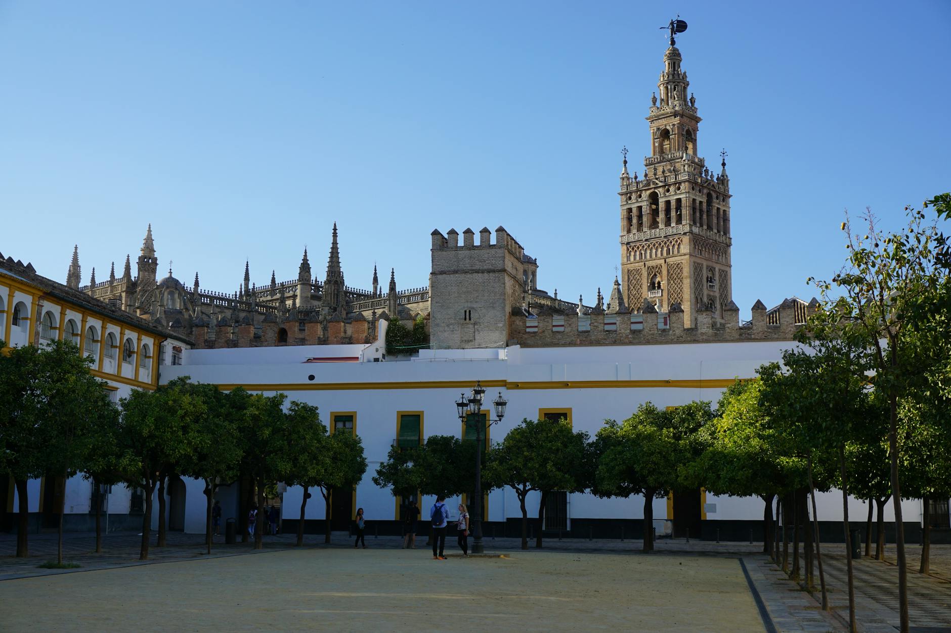 Seville Cathedral and Giralda Tower in daylight