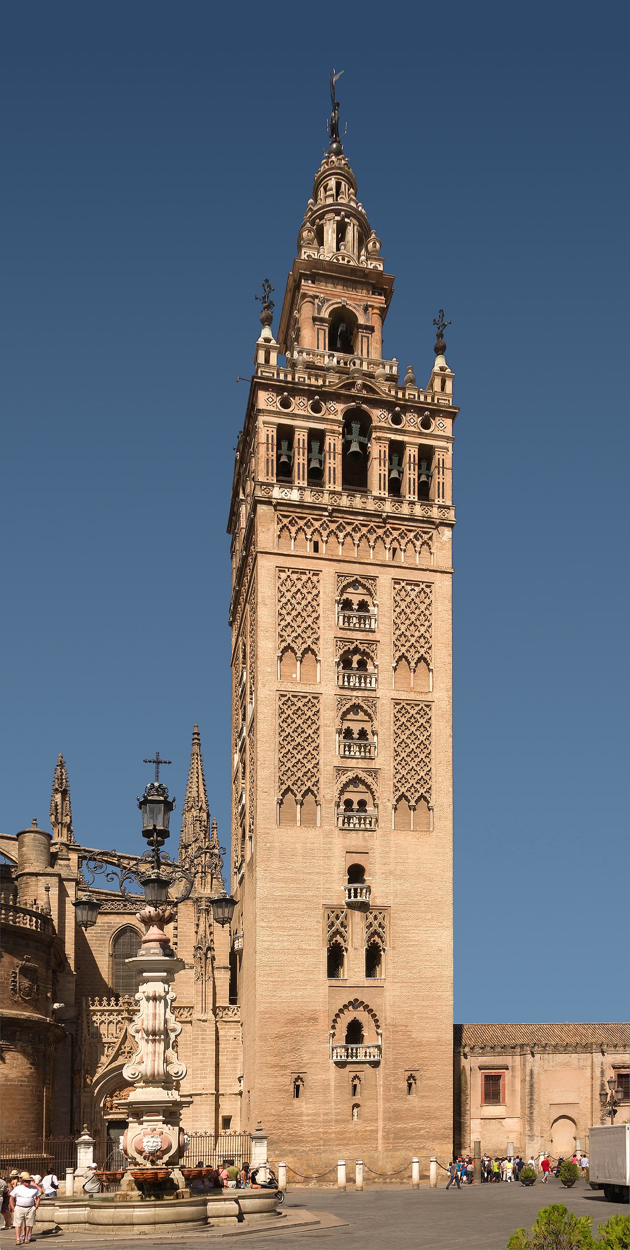 La Giralda tower of Seville Cathedral rising above the city