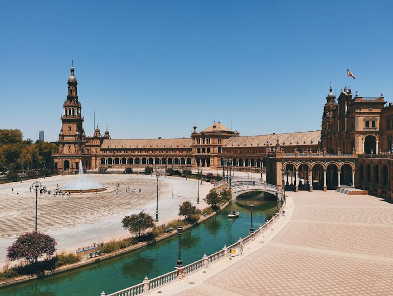 Stunning view of Plaza de Espana in Seville