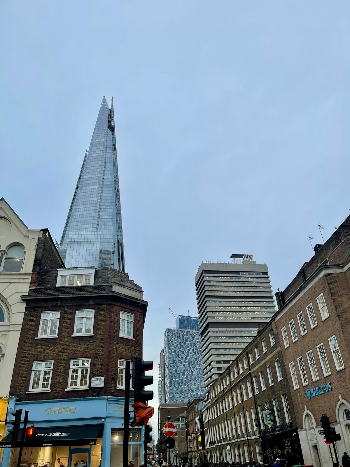 The Shard illuminated in the evening