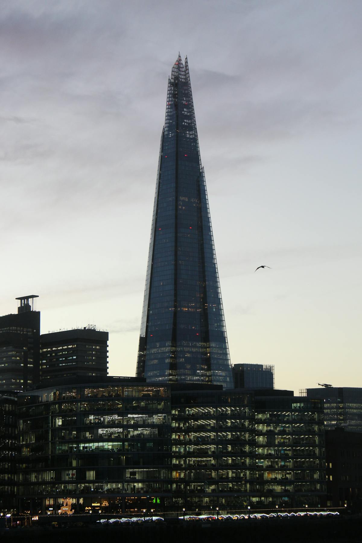 The Shard towering over London Bridge