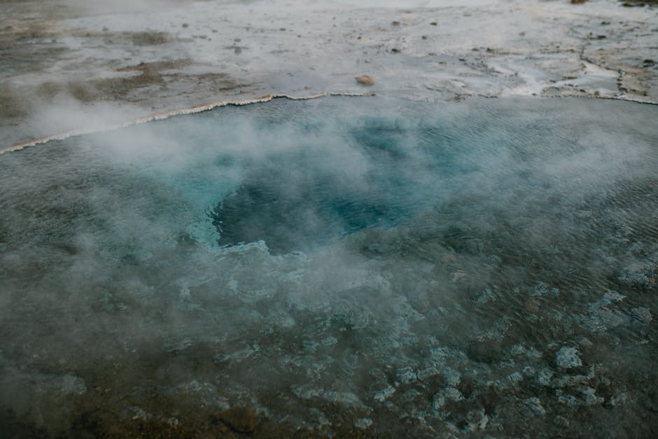 Iceland winter landscape with snow