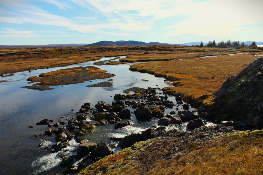 Iceland blue water