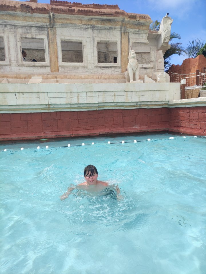 Lazy river flowing through lush greenery at Siam Park