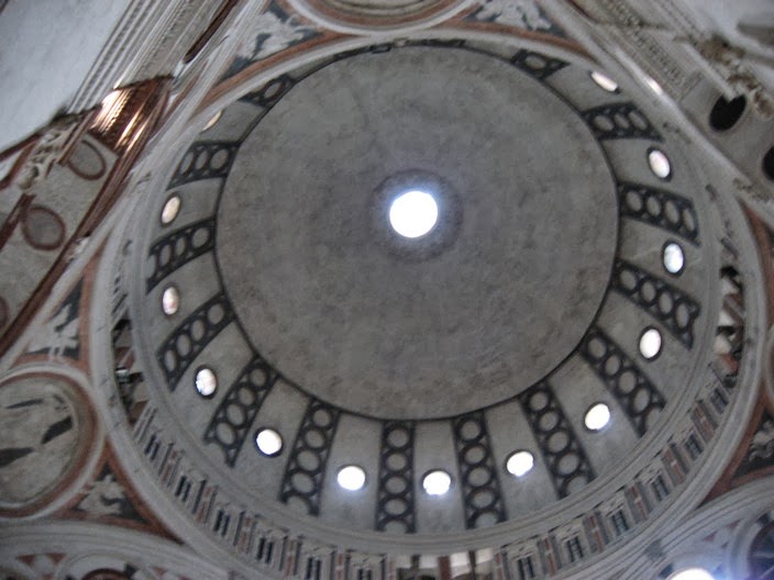 The dome of Santa Maria delle Grazie church designed by Bramante