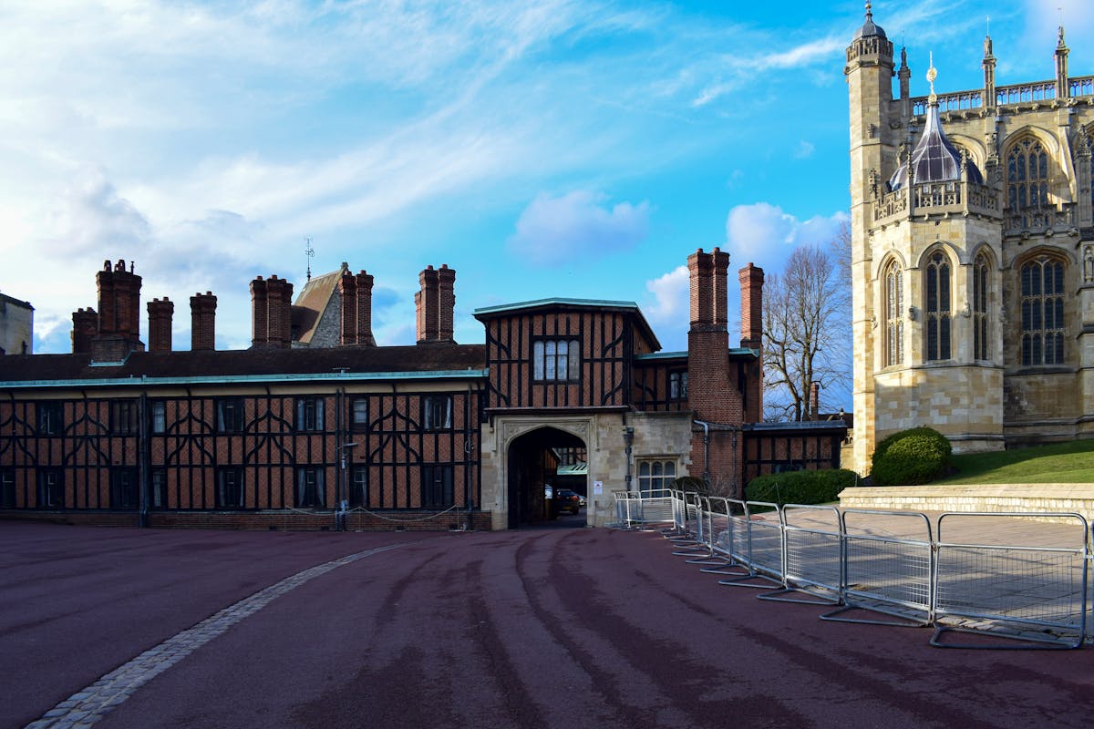 St Georges Chapel at Windsor Castle on a sunny afternoon