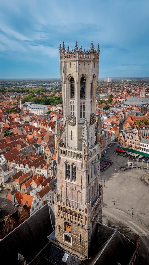 Medieval architecture in Bruges Belgium