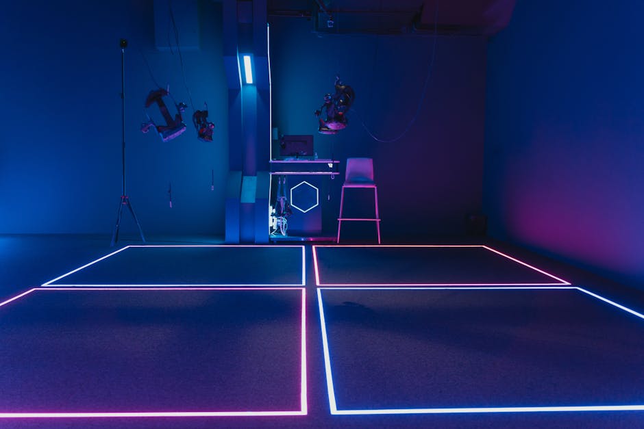 Neon light room at Sweet Space Museum Madrid