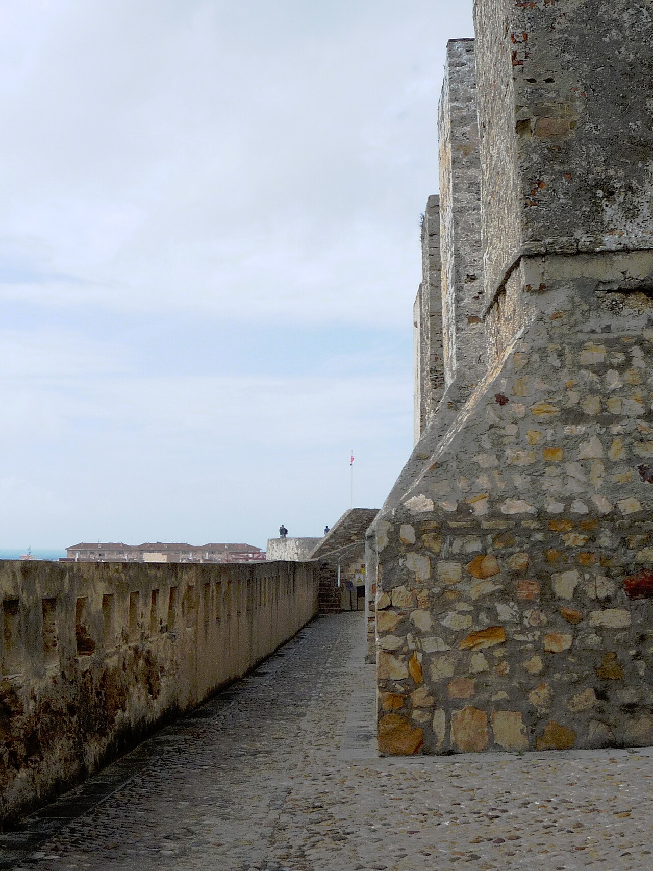 Medieval stone castle Castillo de Guzman el Bueno in Tarifa Spain