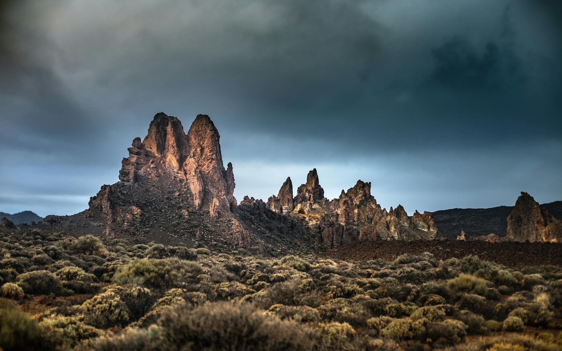 Teide National Park volcanic landscape during the day in Tenerife