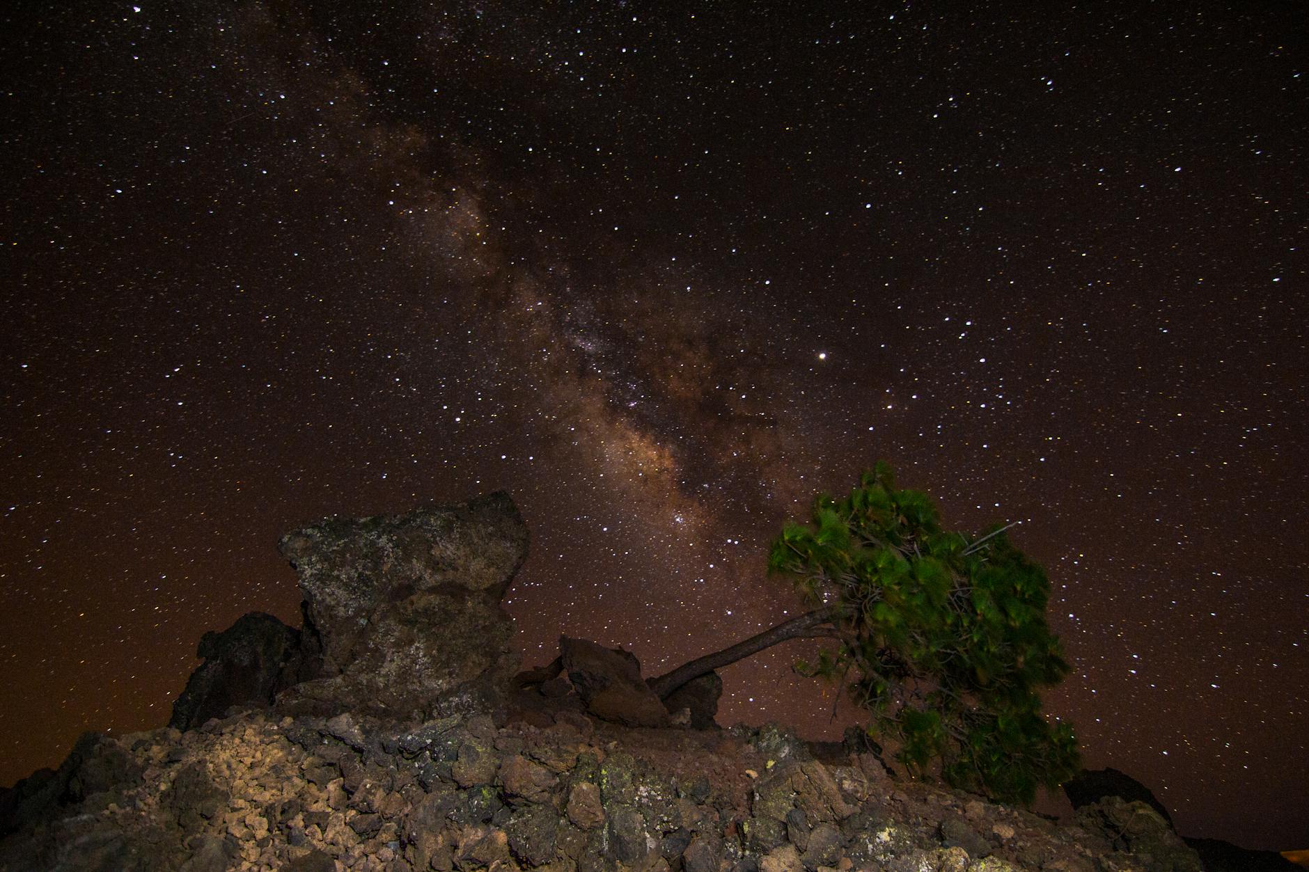 Milky Way visible in the night sky over Tenerife